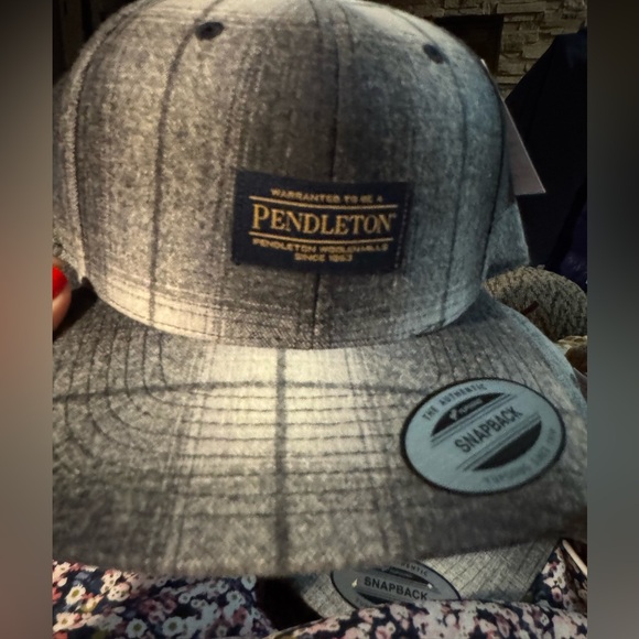 Pendleton | Accessories | Pendleton Baseball Snapback Cap Mesh Gray Black White Gradient Plaid ...